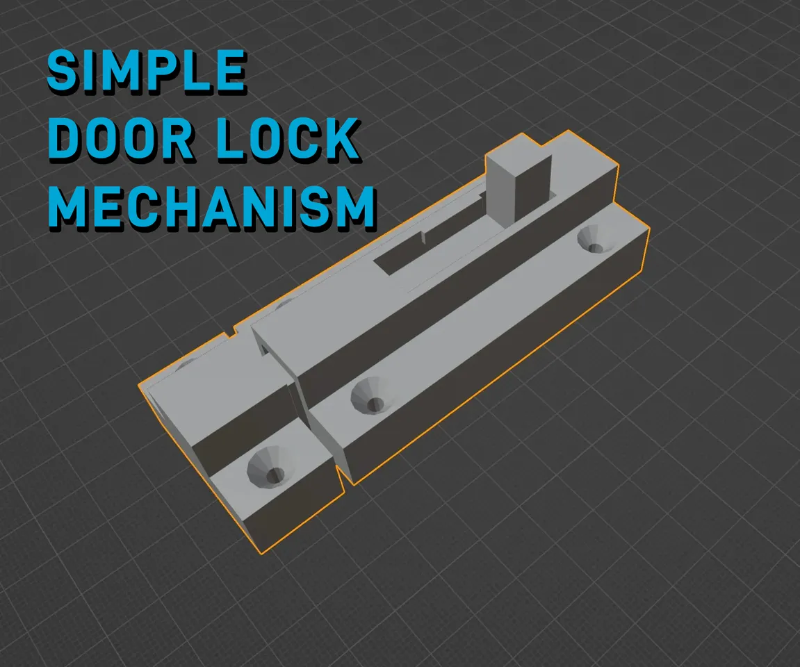 Simple Door Lock Extended by xlittlemodshopx | Download free STL model ...