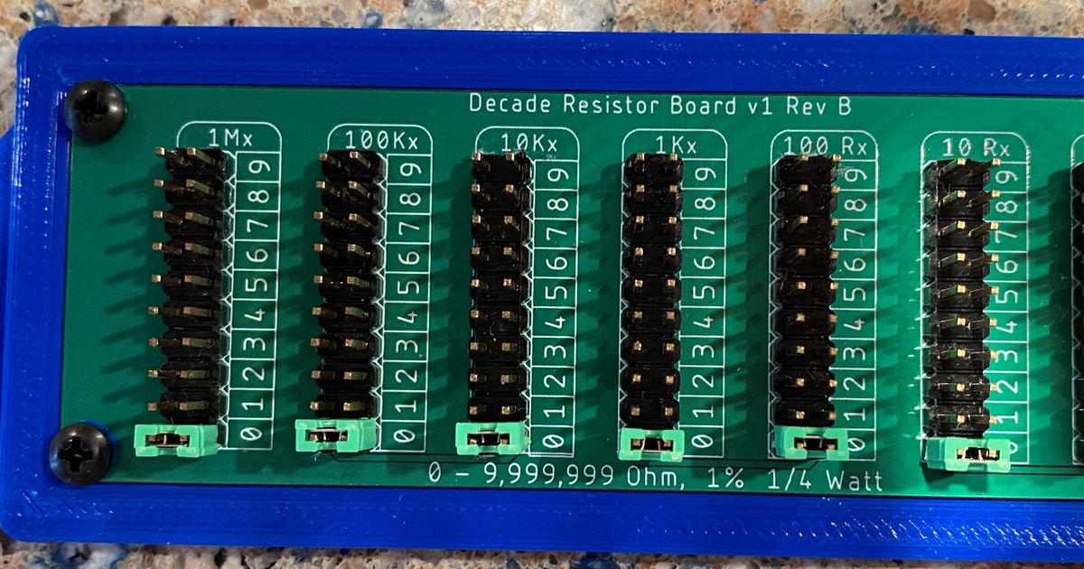 Decade Resistor Board By Ericsnis Download Free Stl Model