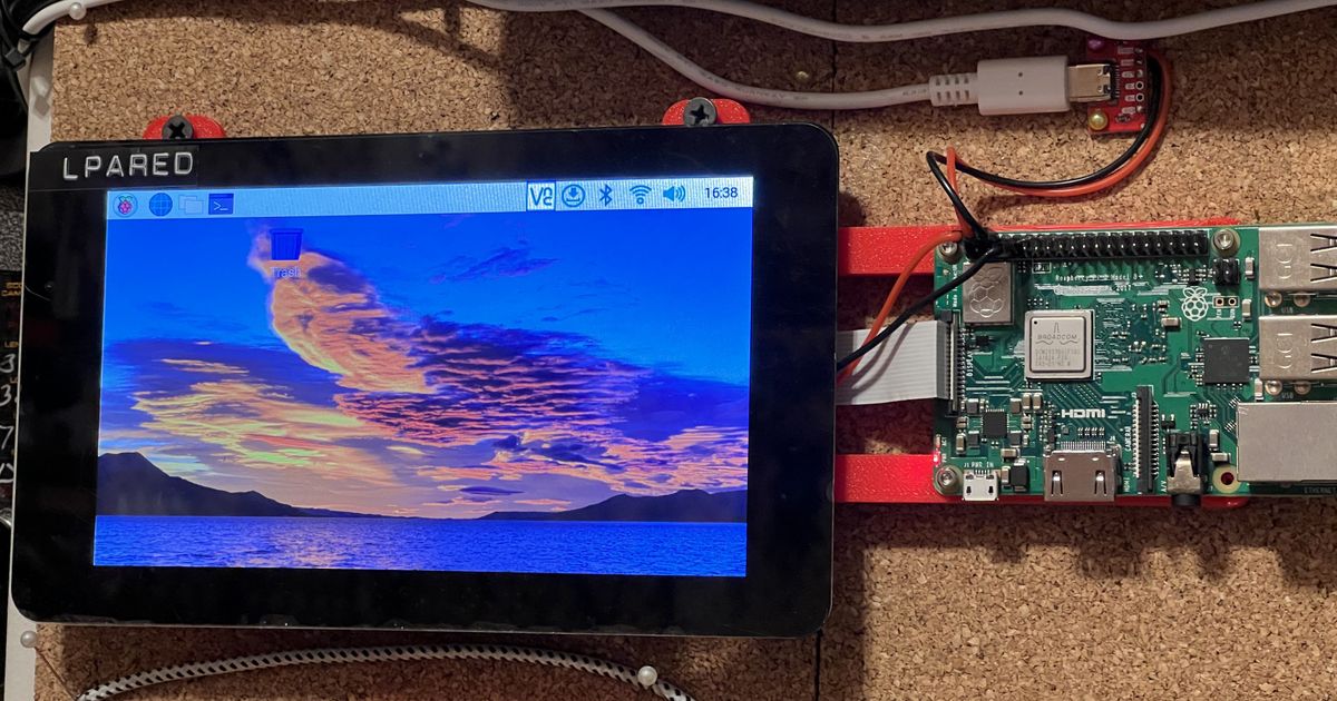 Raspberry Pi 7" Ttouch Screen Wall Mount by Bills Workbench | Download ...