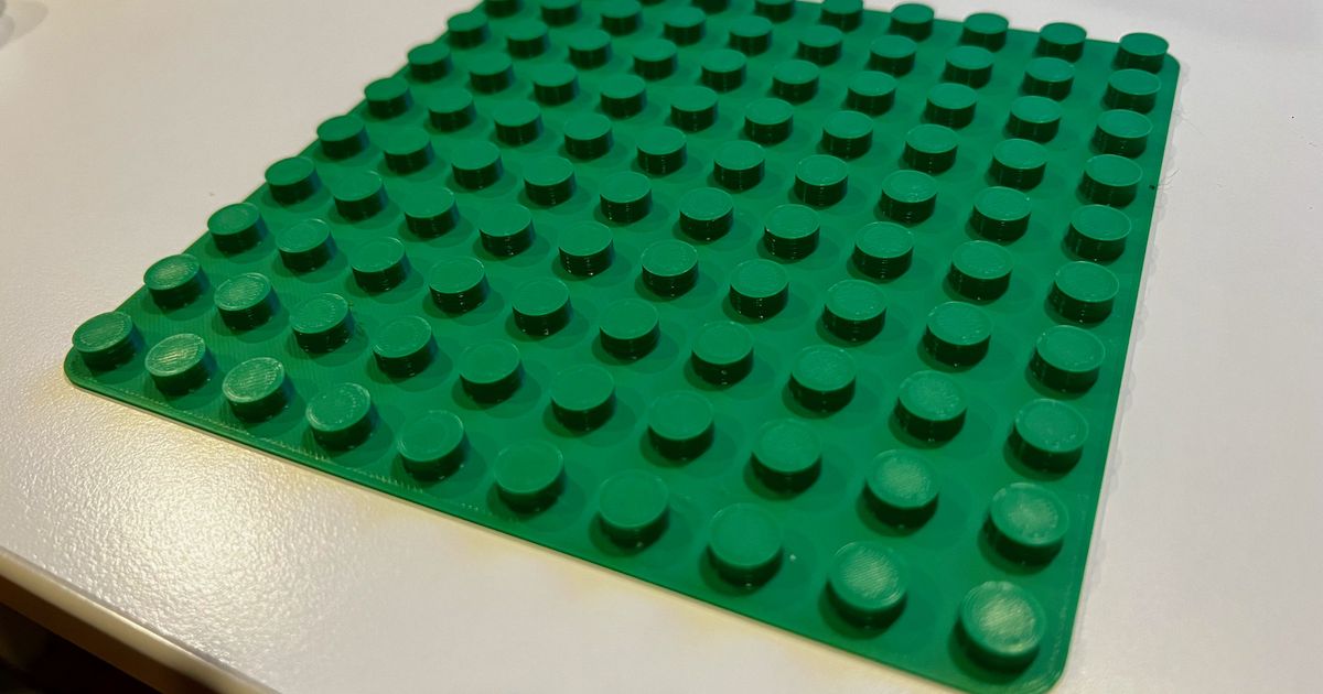 Lego Duplo build plate (10x10) by awhildy | Download free STL model ...