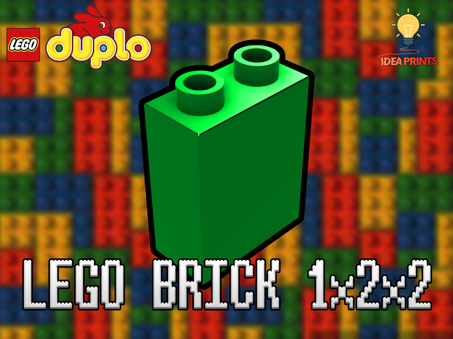 Lego Duplo Brick 1x2x2 #76371 by Idea Prints | Download free STL model ...
