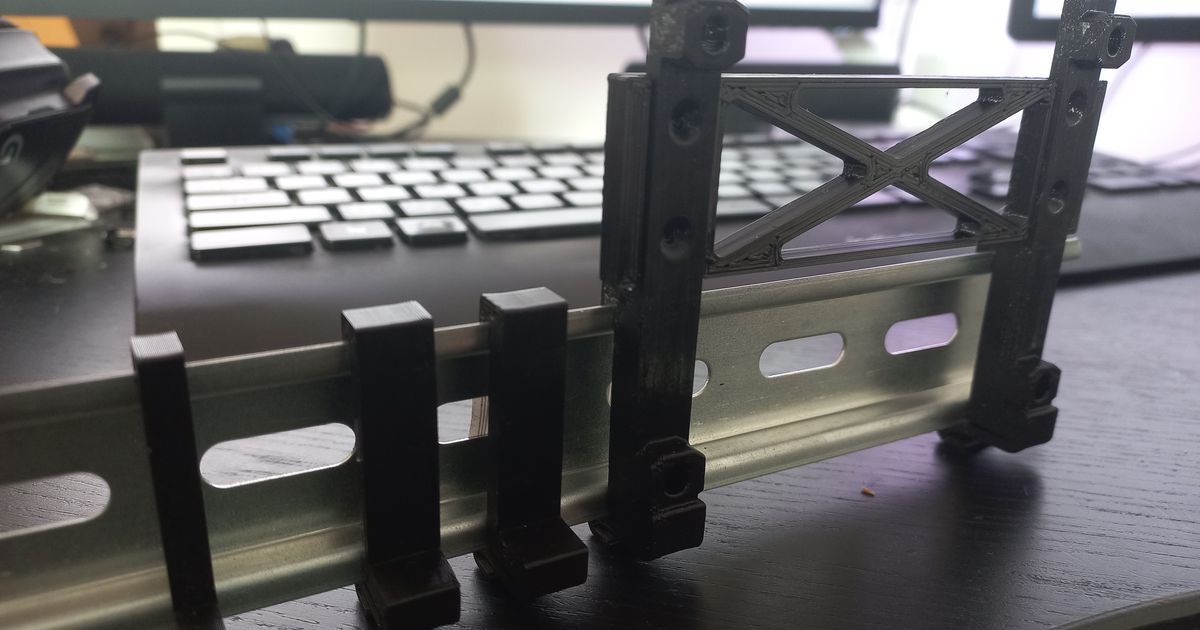 DIN Rail clip base by scaytrase | Download free STL model | Printables.com