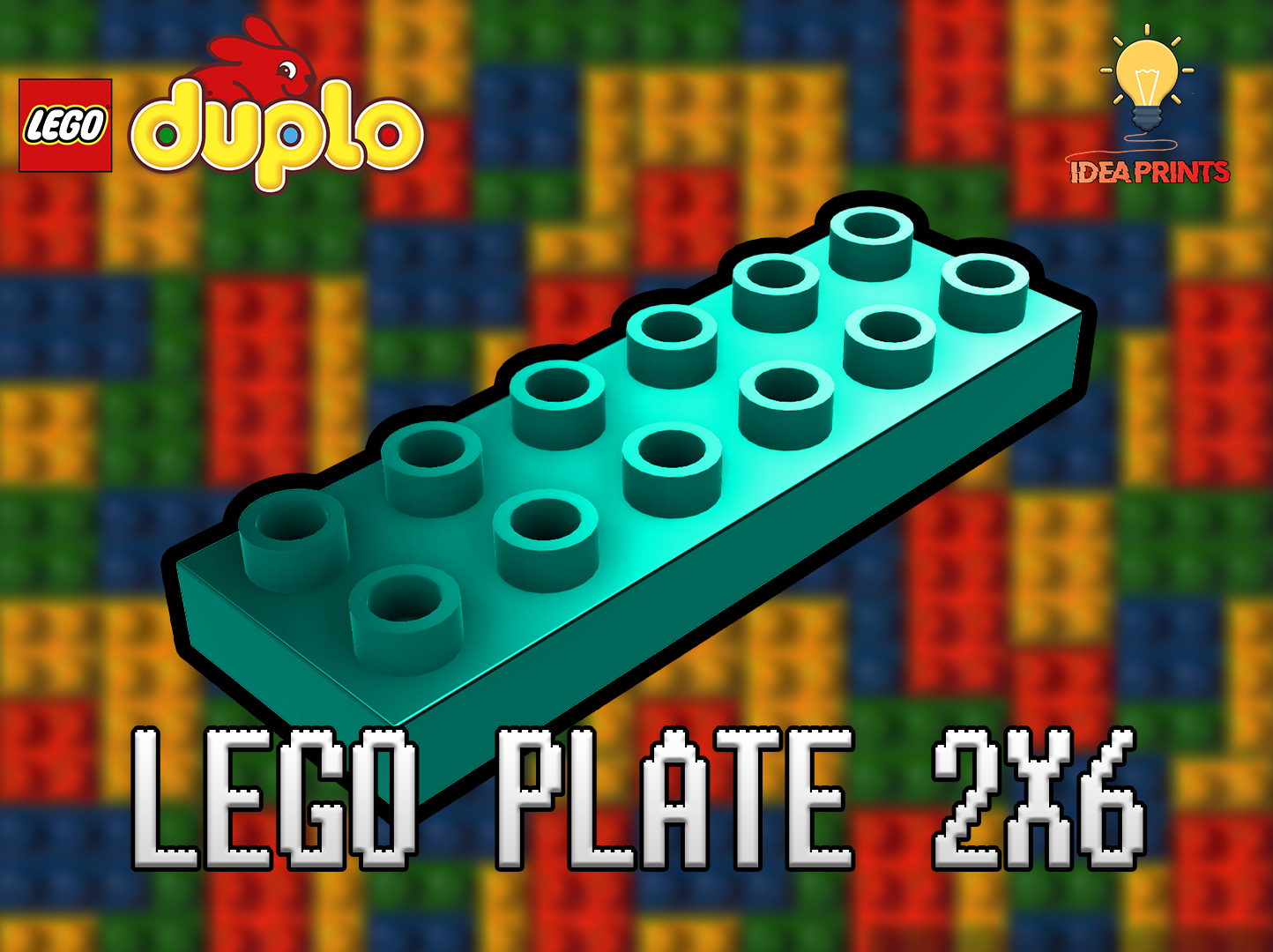 Lego Duplo Plate 2x6 #98233 by Idea Prints | Download free STL model ...