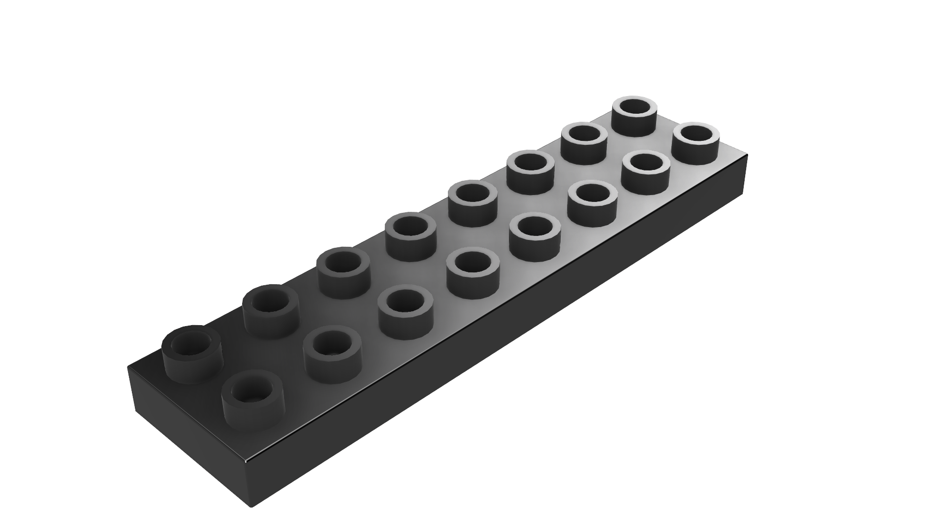 Lego Duplo Plate 2x8 #44524 by Idea Prints | Download free STL model ...