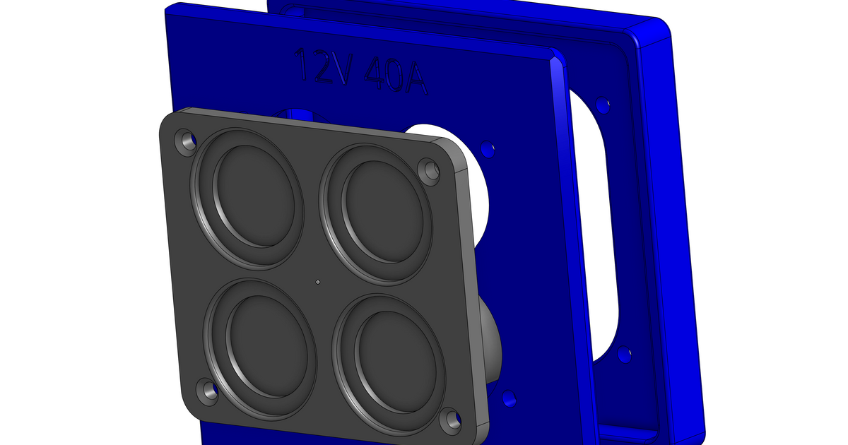 Power Panel Mounting Plate by Rob F | Download free STL model ...