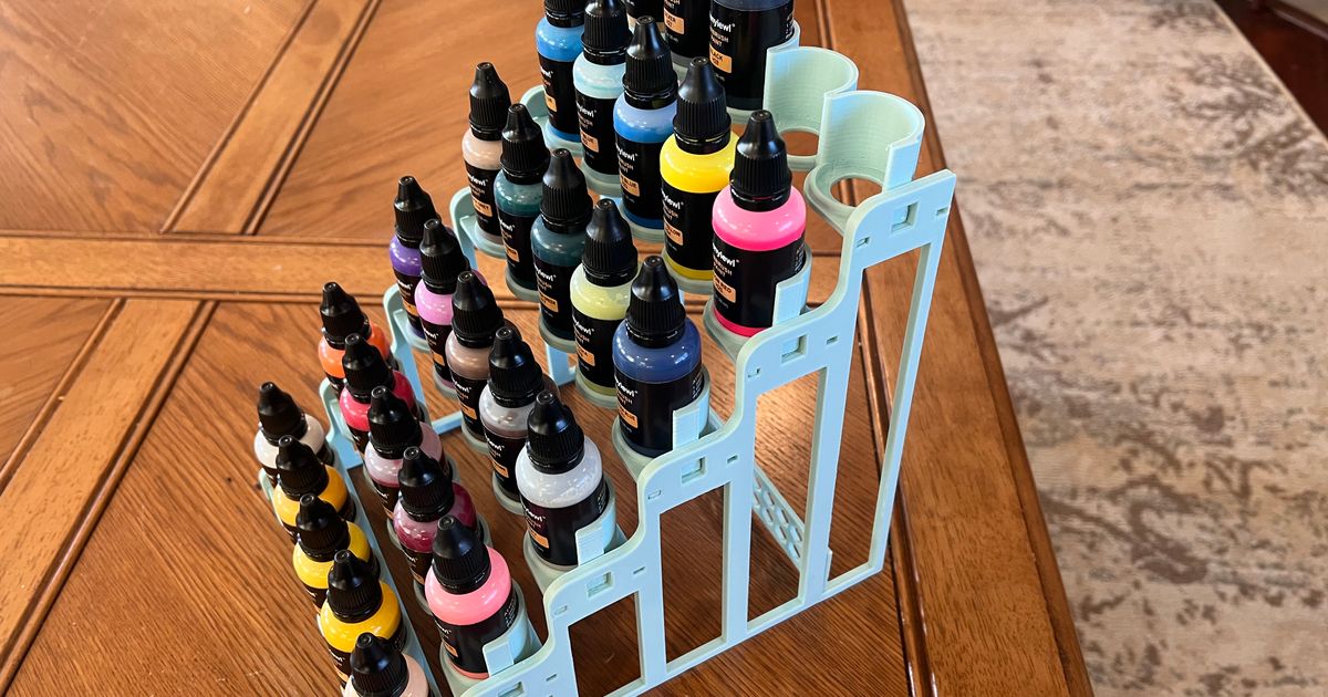 Taller Step Walls for War Gaming Paint Racks by Jeff Burton | Download ...