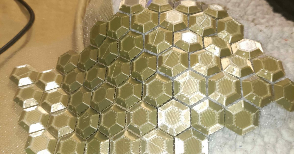 Hex Pattern for Tulle by lcwii | Download free STL model | Printables.com