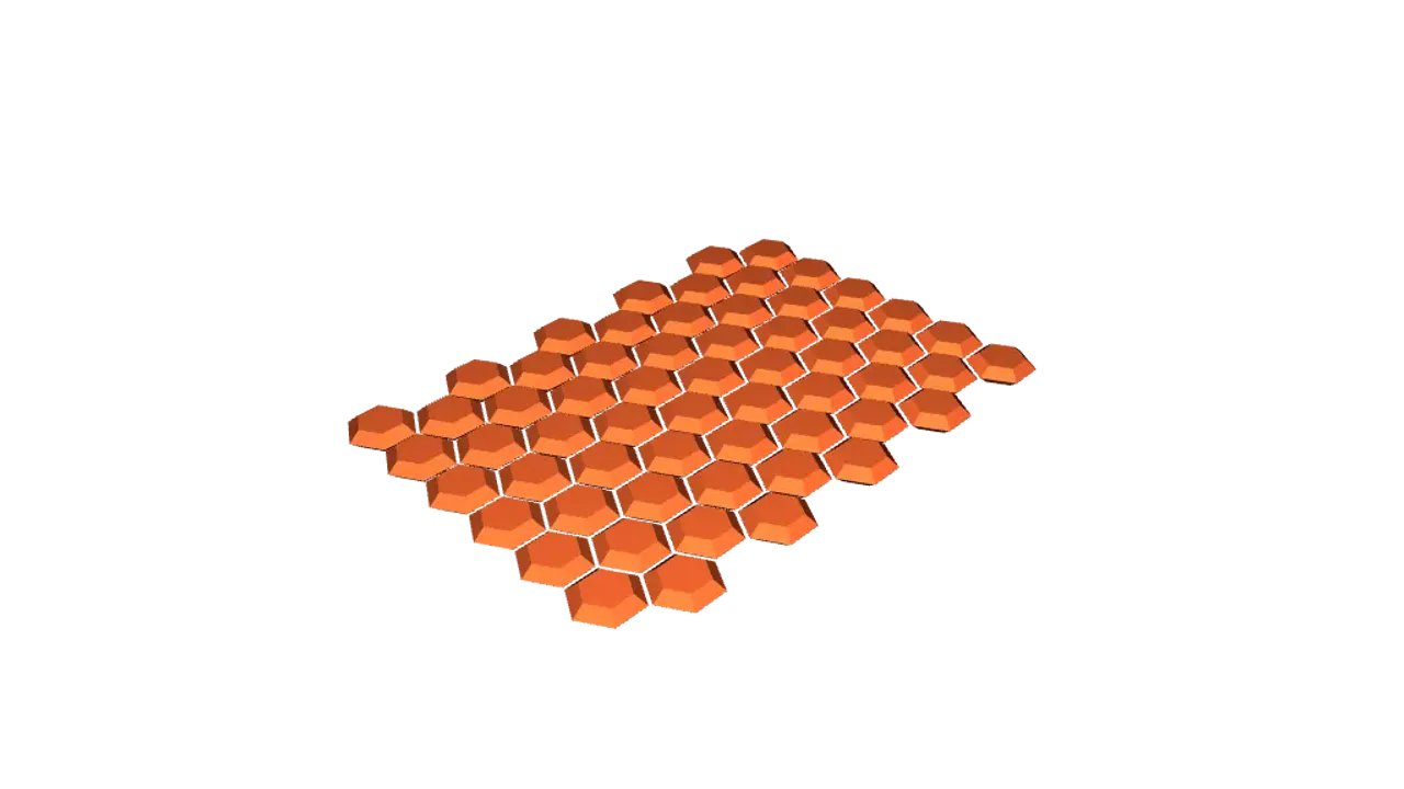 Hex Pattern for Tulle by lcwii | Download free STL model | Printables.com
