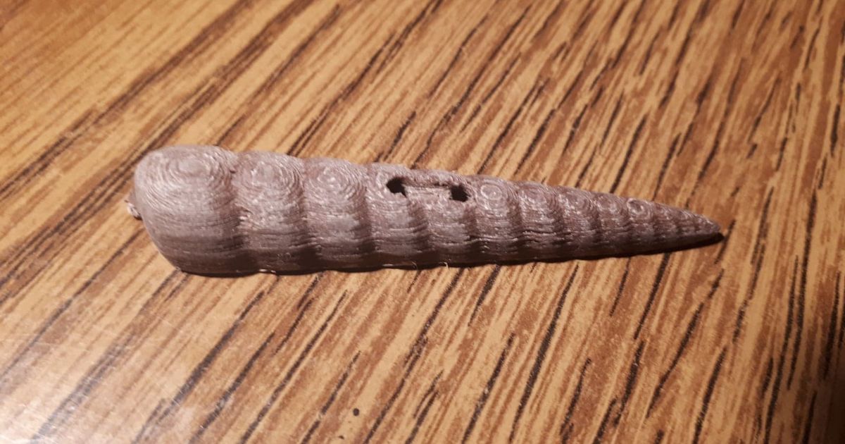 Button Long Snail Shell Parametric 5cm by creadaptive | Download free ...