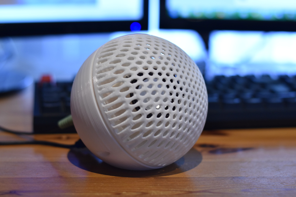 Portable Speaker Sphere by ftobler | Download free STL model ...