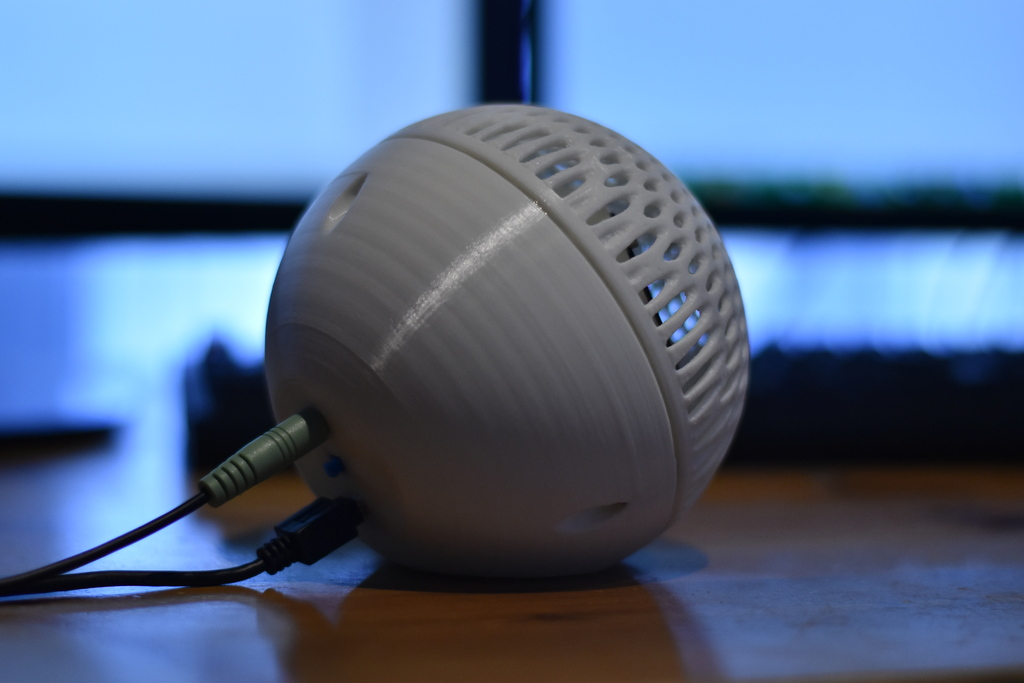 Portable Speaker Sphere by ftobler | Download free STL model ...