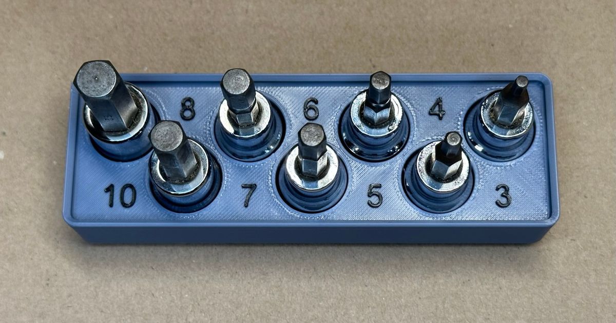 Allen sockets gridfinity bin by yertle | Download free STL model ...