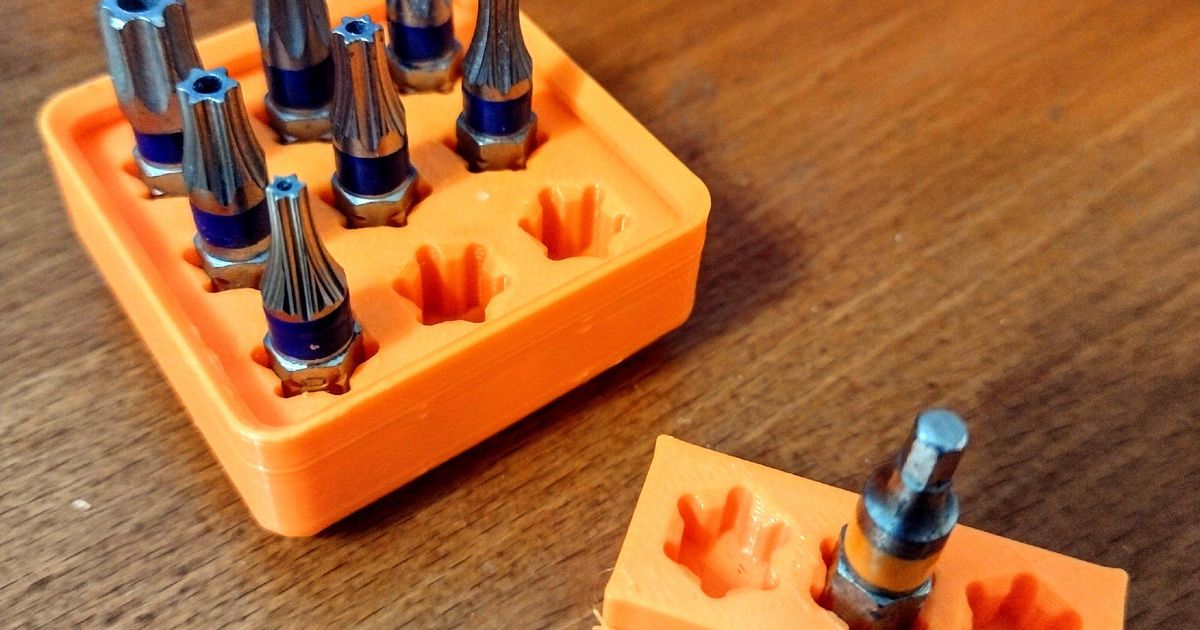 Gridfinity LITE - Perfect Fit Hex Bit Block by Masibu | Download free ...