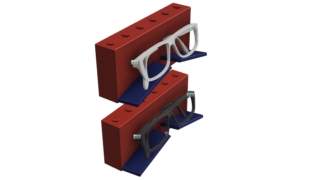 The LEGO-Stackable Glasses Holder by Dhruv Goyal | Download free STL ...