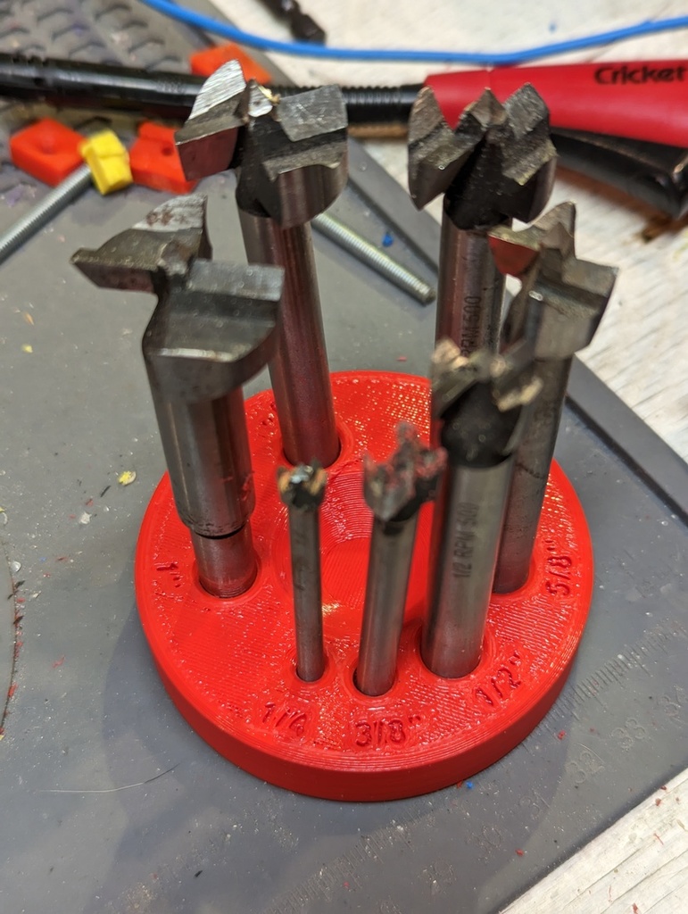 Forstner Bit Holder by Azega | Download free STL model | Printables.com