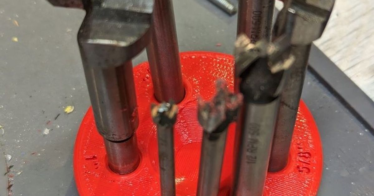 Forstner Bit Holder by Azega | Download free STL model | Printables.com