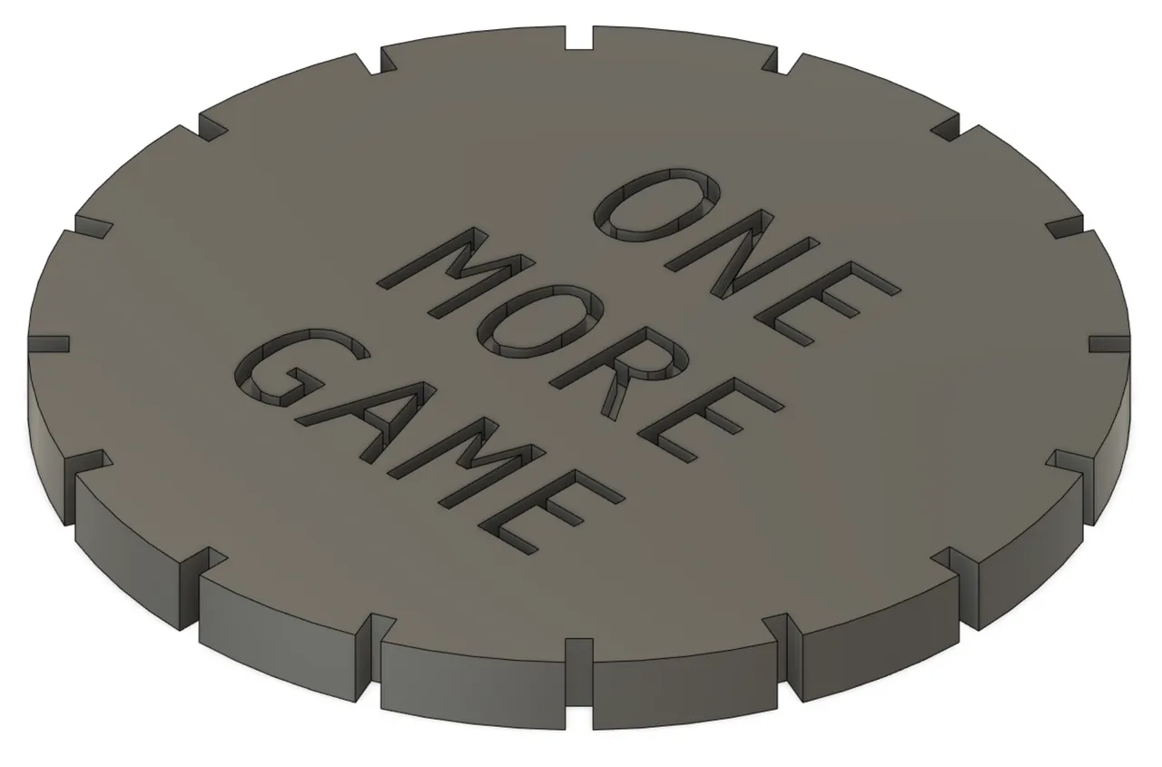 "One More Game" coin/token by INxYOxBASE | Download free STL model ...