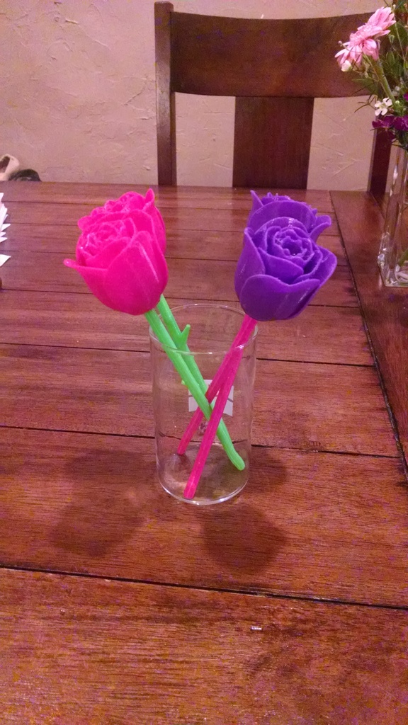 Rose with stem & thorns by sskaye | Download free STL model ...