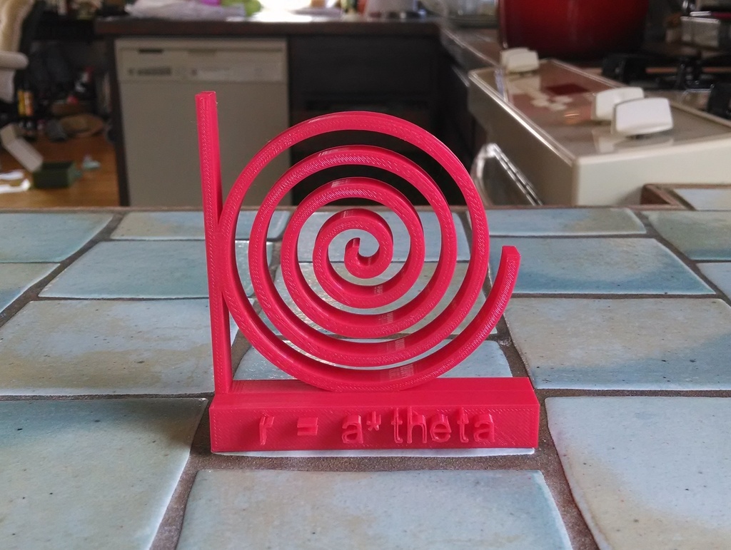 Daily Equation #3 - Spiral r = a*theta by sskaye | Download free STL ...