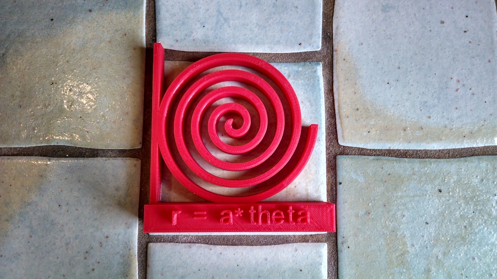 Daily Equation #3 - Spiral r = a*theta by sskaye | Download free STL ...