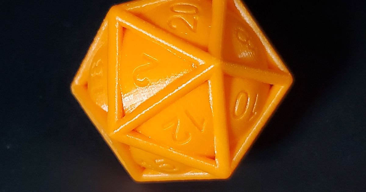 Wireframe D20 by Mike Sander | Download free STL model | Printables.com