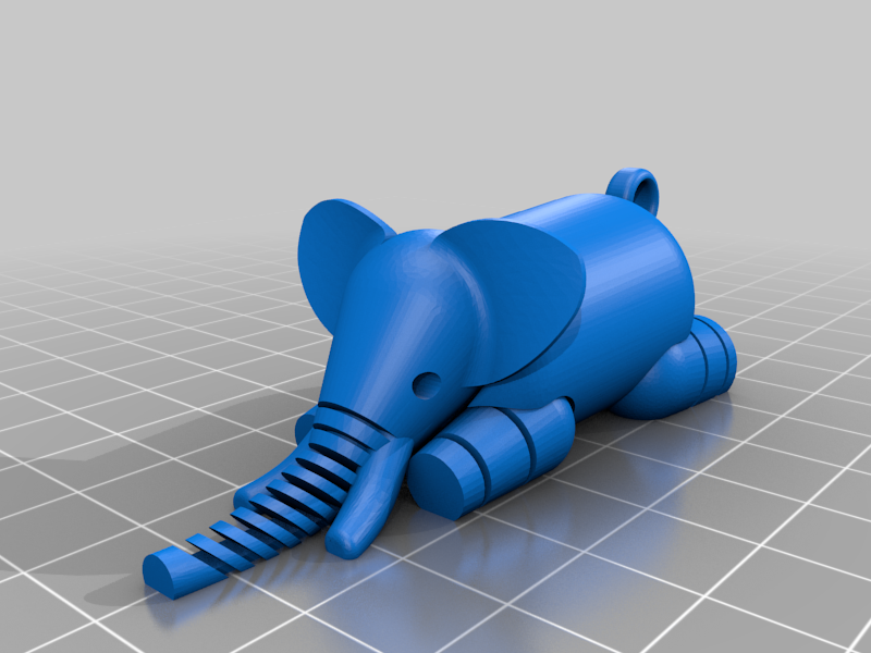 LFS Elephant Keychain - Cute by Utku | Download free STL model ...
