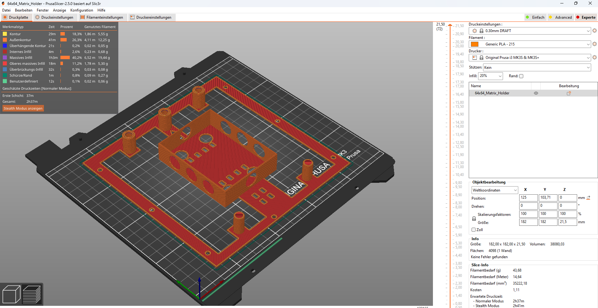 64x64 matrix holder by AWSW | Download free STL model | Printables.com