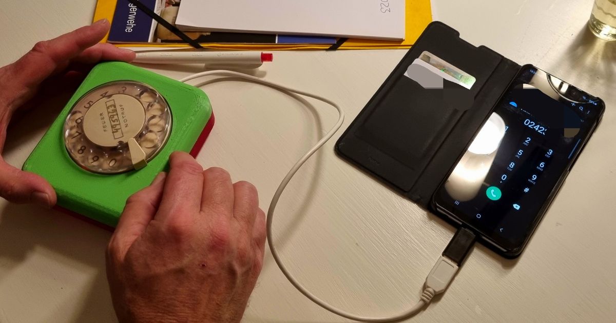 USB rotating phone dial (housing/case) by MisterED | Download free STL ...