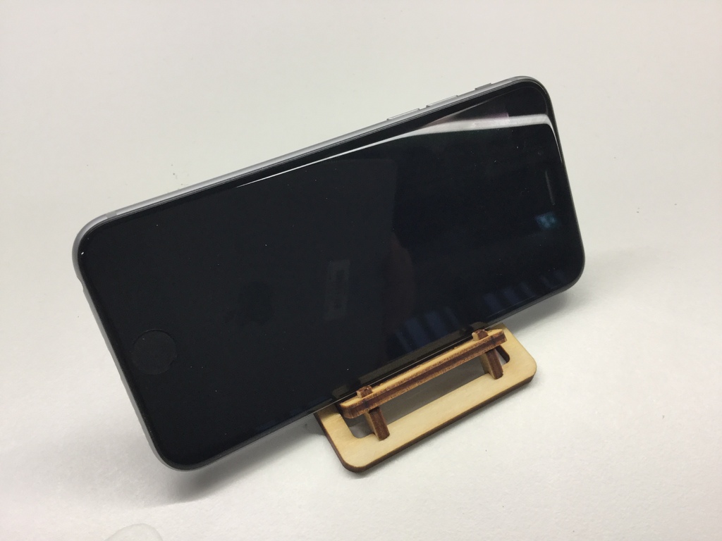 Laser cut living hinge phone stand by Wyn | Download free STL model ...