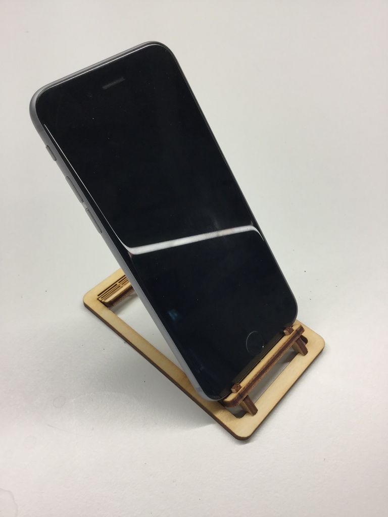 Laser cut living hinge phone stand by Wyn | Download free STL model ...