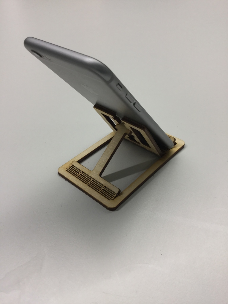 Laser cut living hinge phone stand by Wyn | Download free STL model ...