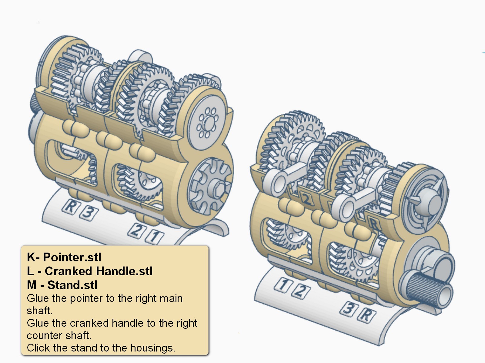 Constant Mesh 3 Speed Gearbox with Reverse Gear by Bootjevaarder ...