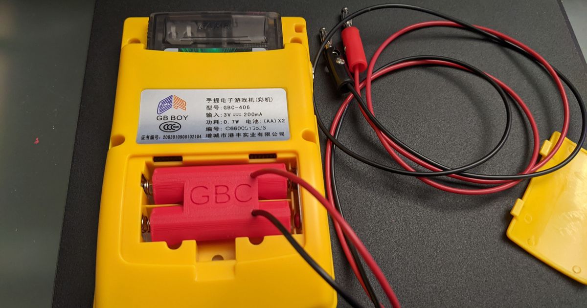 AA cell adapter for Gameboy Color by cryxli | Download free STL model ...