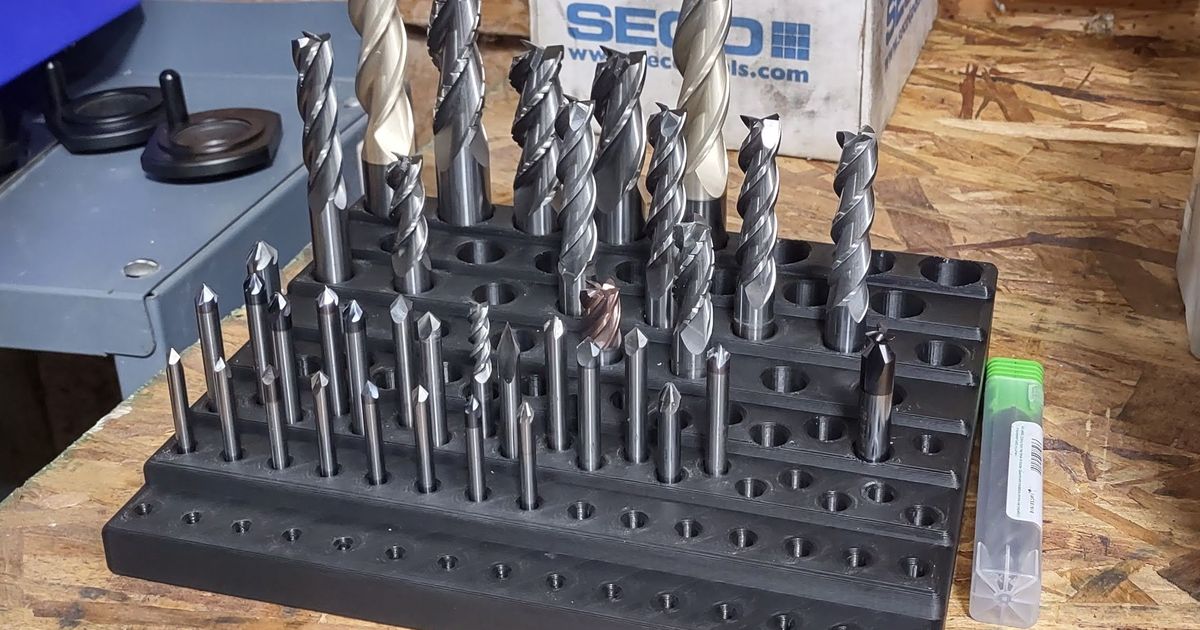 Endmill Storage Rack por Bender is Great | Descargar modelo STL ...