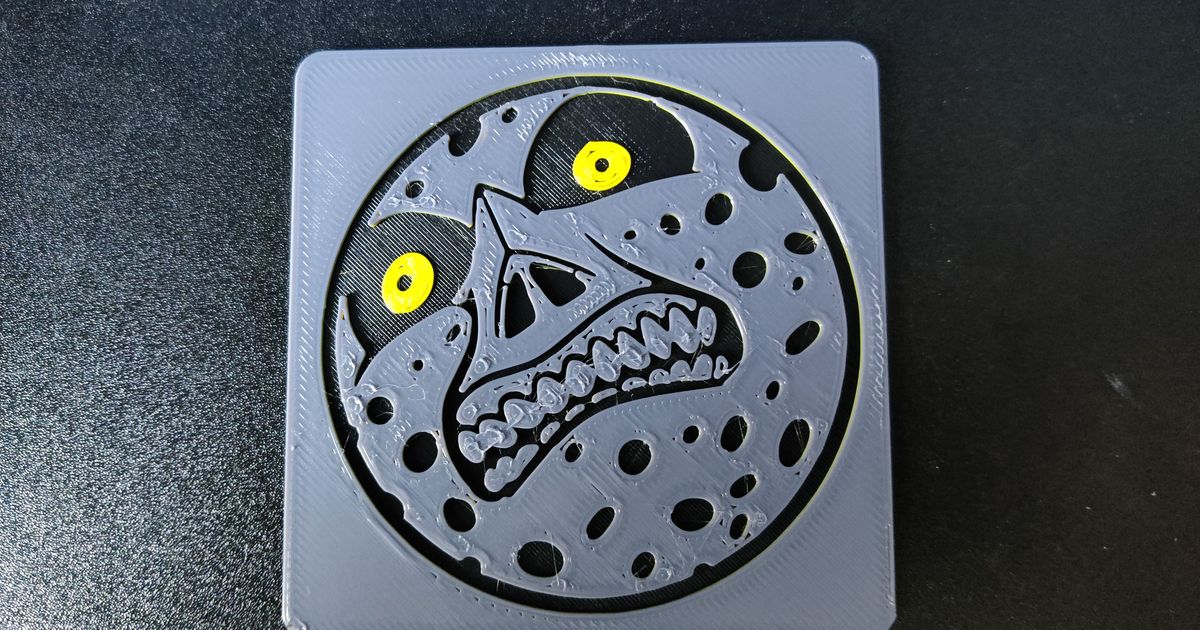 Zelda Majora's Mask Moon Coaster by Made14 | Download free STL model | Printables.com
