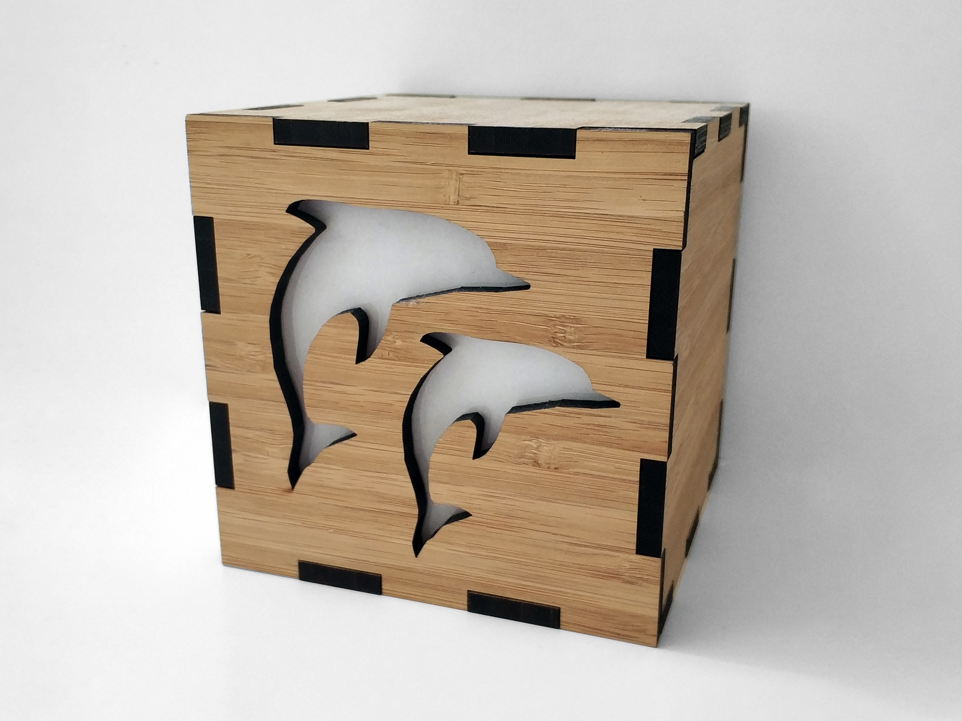 Laser Cut LED Dolphin Cube by The3Designer | Download free STL model ...
