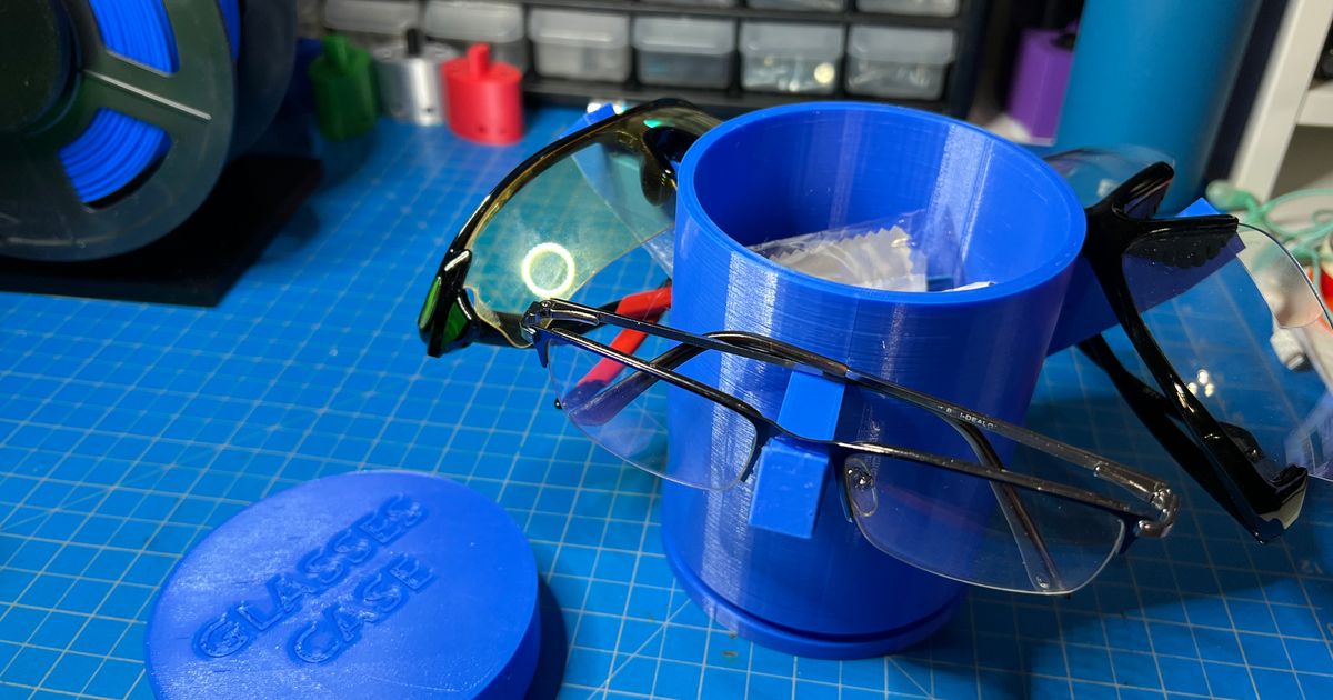 Glasses Holder Round case by abeq9493 | Download free STL model ...