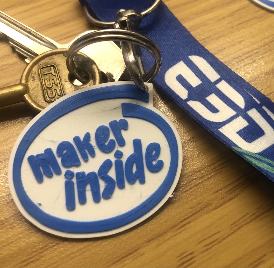 'Maker Inside' Intel Inside Style Sign, Keyring or Pin-badge by 3D ...