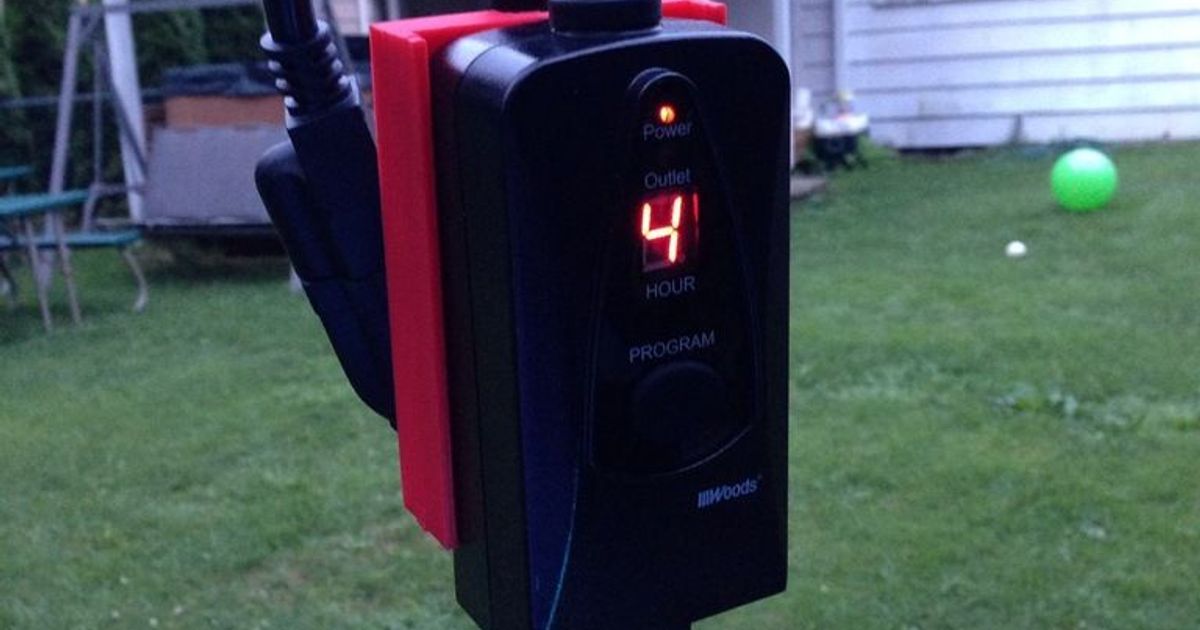 Outdoor light sensitive timer holder by DMyers | Download free STL ...