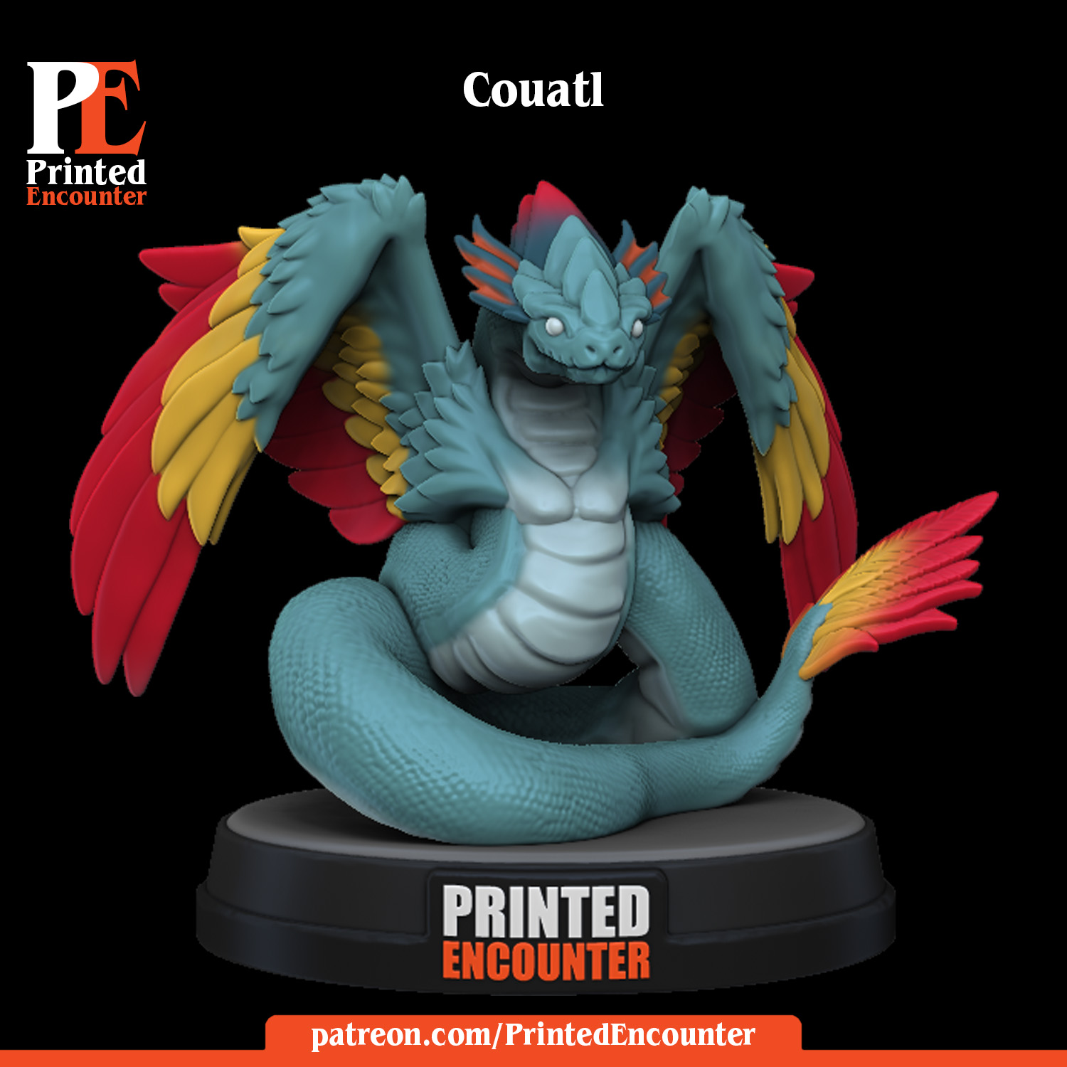Couatl by Printed Encounter | Download free STL model | Printables.com