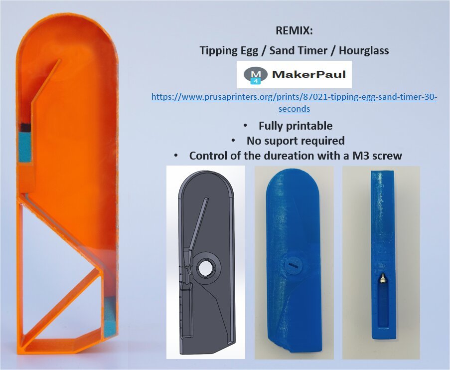 Tipping sand timer by RemiRafael | Download free STL model | Printables.com