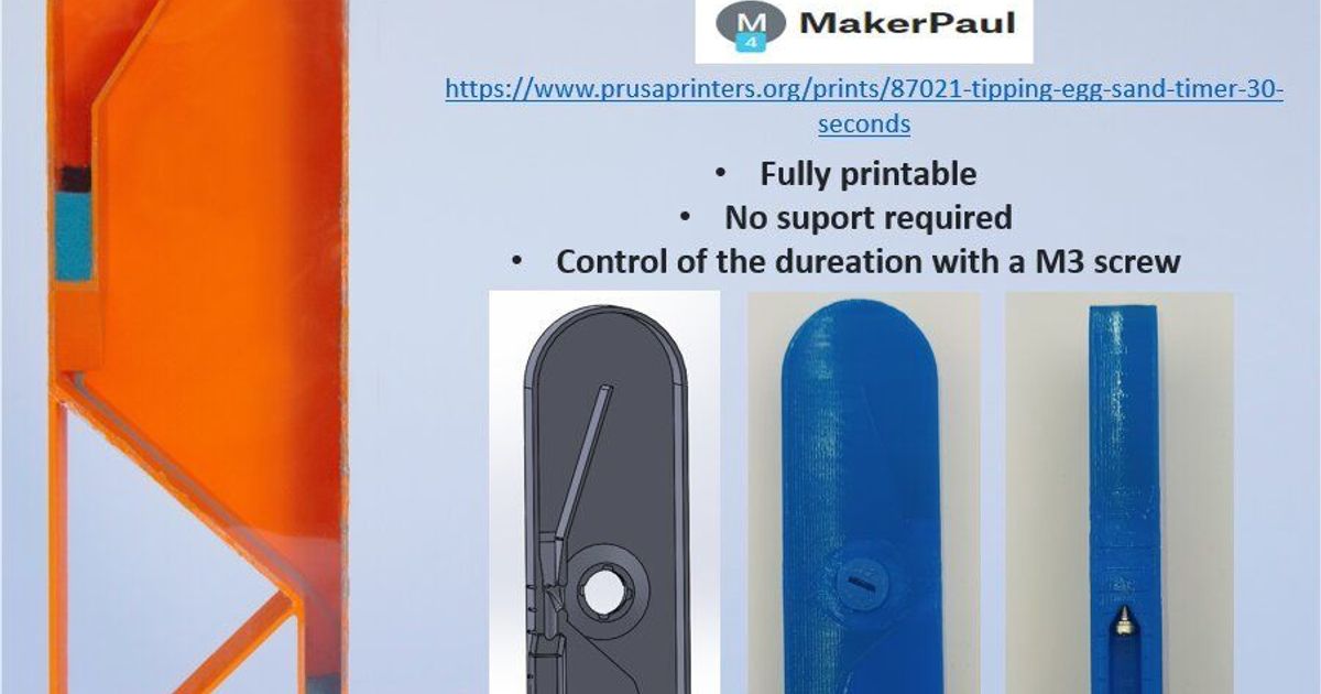 Tipping sand timer by RemiRafael | Download free STL model | Printables.com