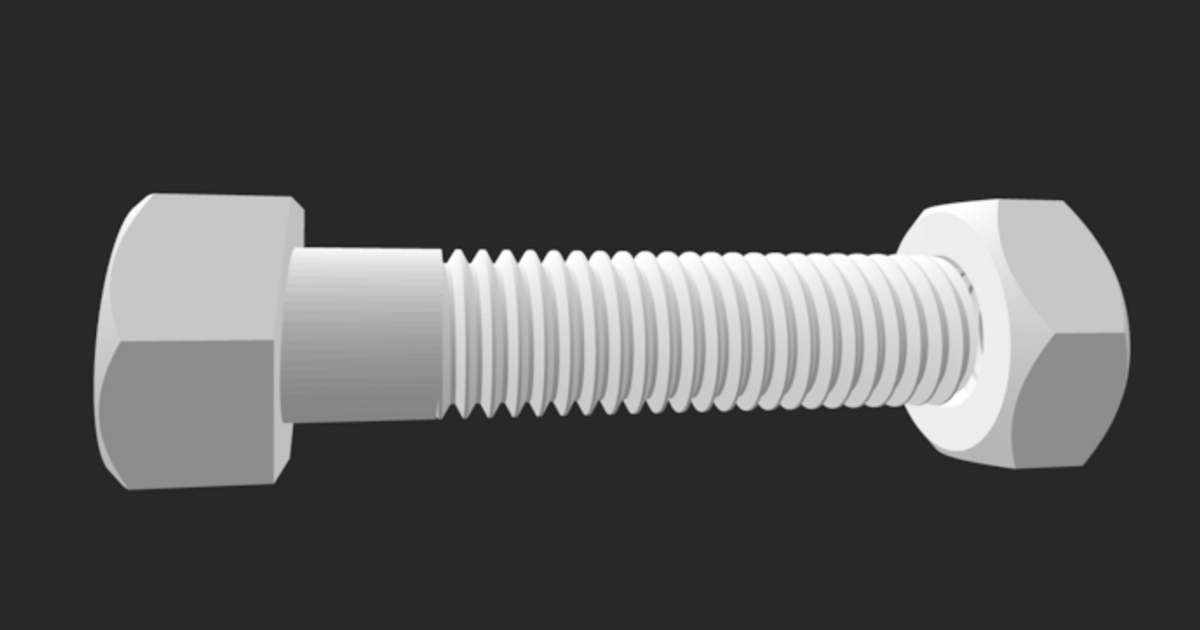 Hex Nut and Bolt by Jean | Download free STL model | Printables.com
