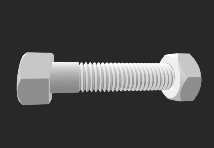 Hex Nut and Bolt by Jean | Download free STL model | Printables.com