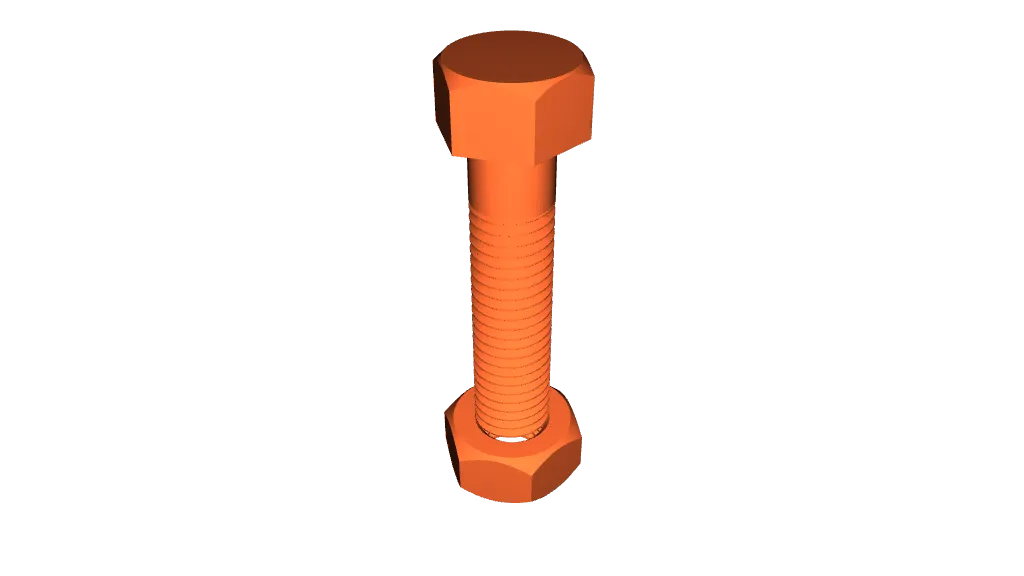 Hex Nut and Bolt by Jean | Download free STL model | Printables.com