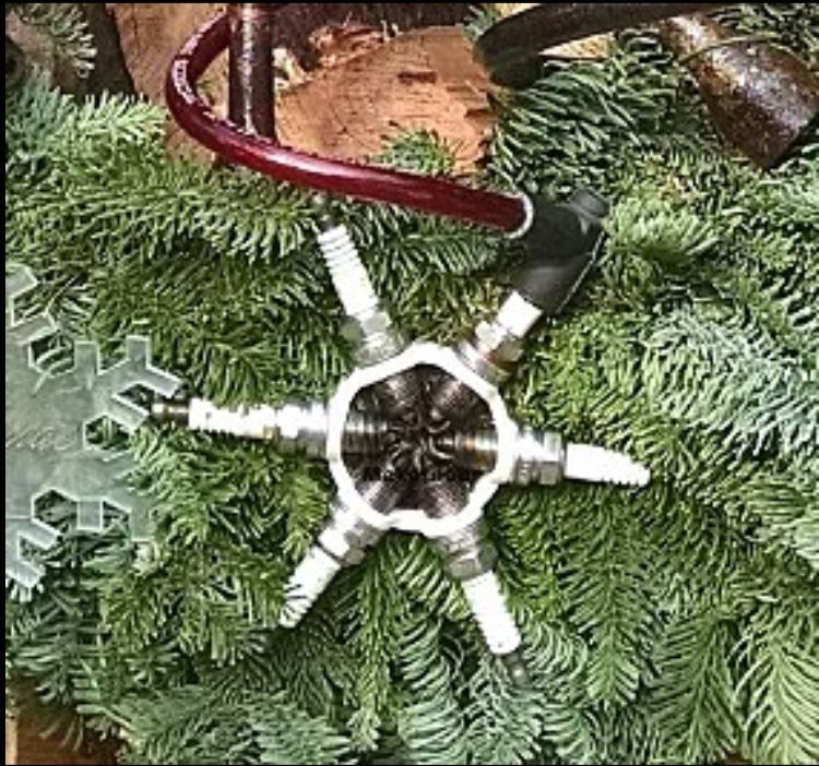 Spark plug snowflake by Makerneer | Download free STL model ...