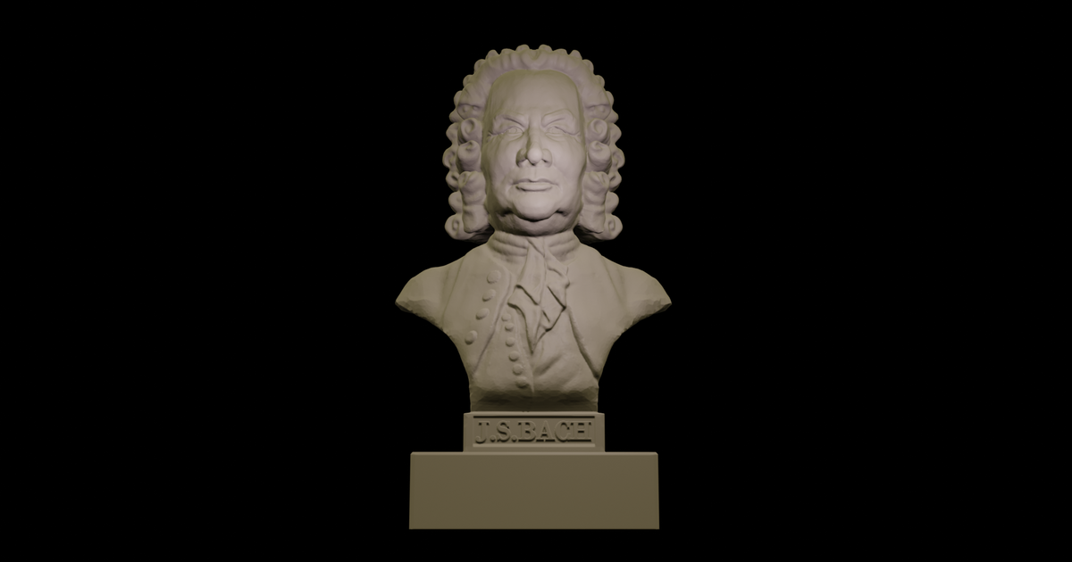 J.S. Bach bust by Antoine | Download free STL model | Printables.com