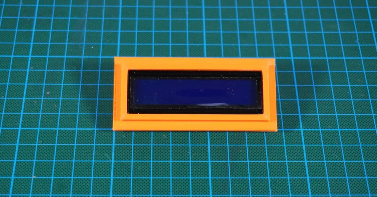 16x2 lcd case mounting frame by werner_rh | Download free STL model | Printables.com