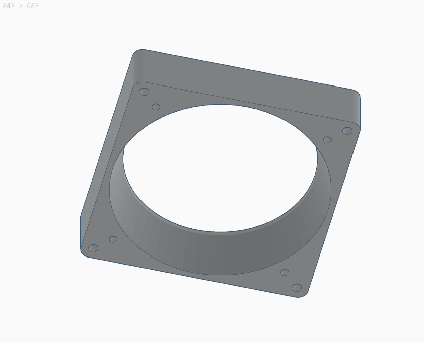 120 to 140 fan spacer / adapter by B&B TECH | Download free STL model ...