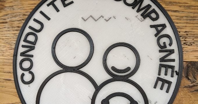 conduite accompagnée badge by nohkumado | Download free STL model ...